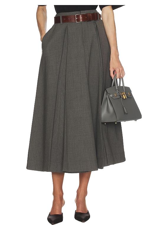 HELSA Helsa Wool Blend Pleated Skirt